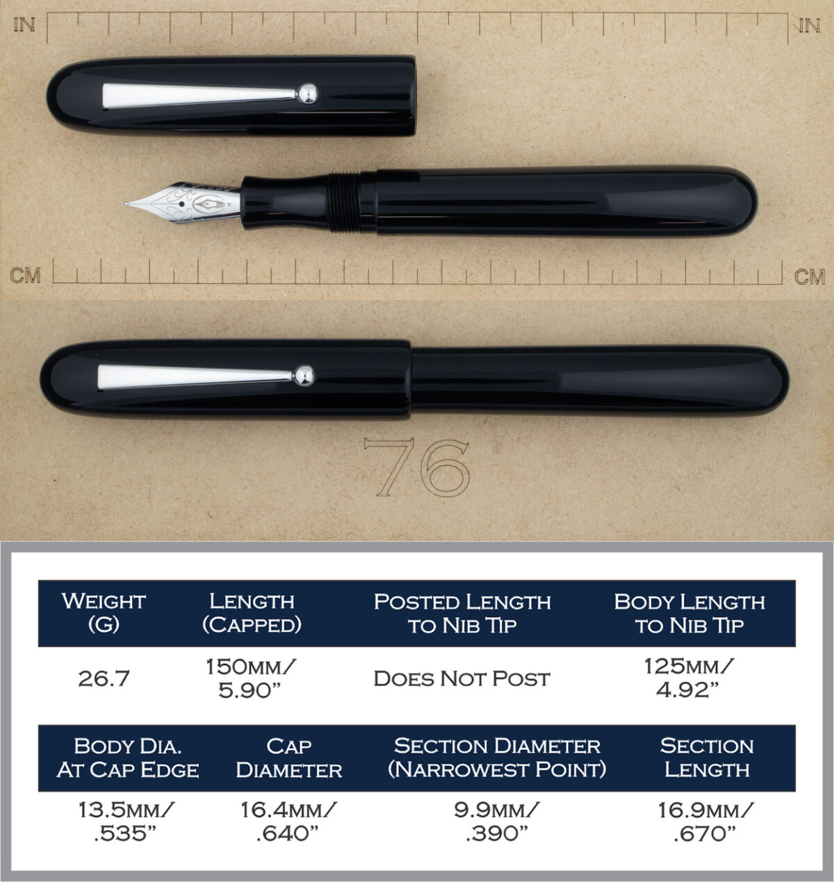 Model Specifications - Edison Pen Co