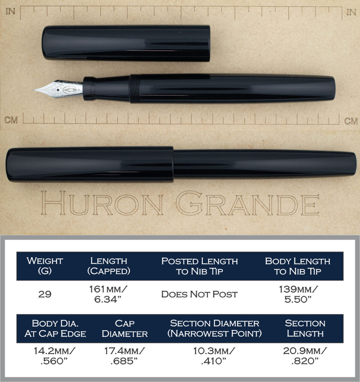 Model Specifications - Edison Pen Co