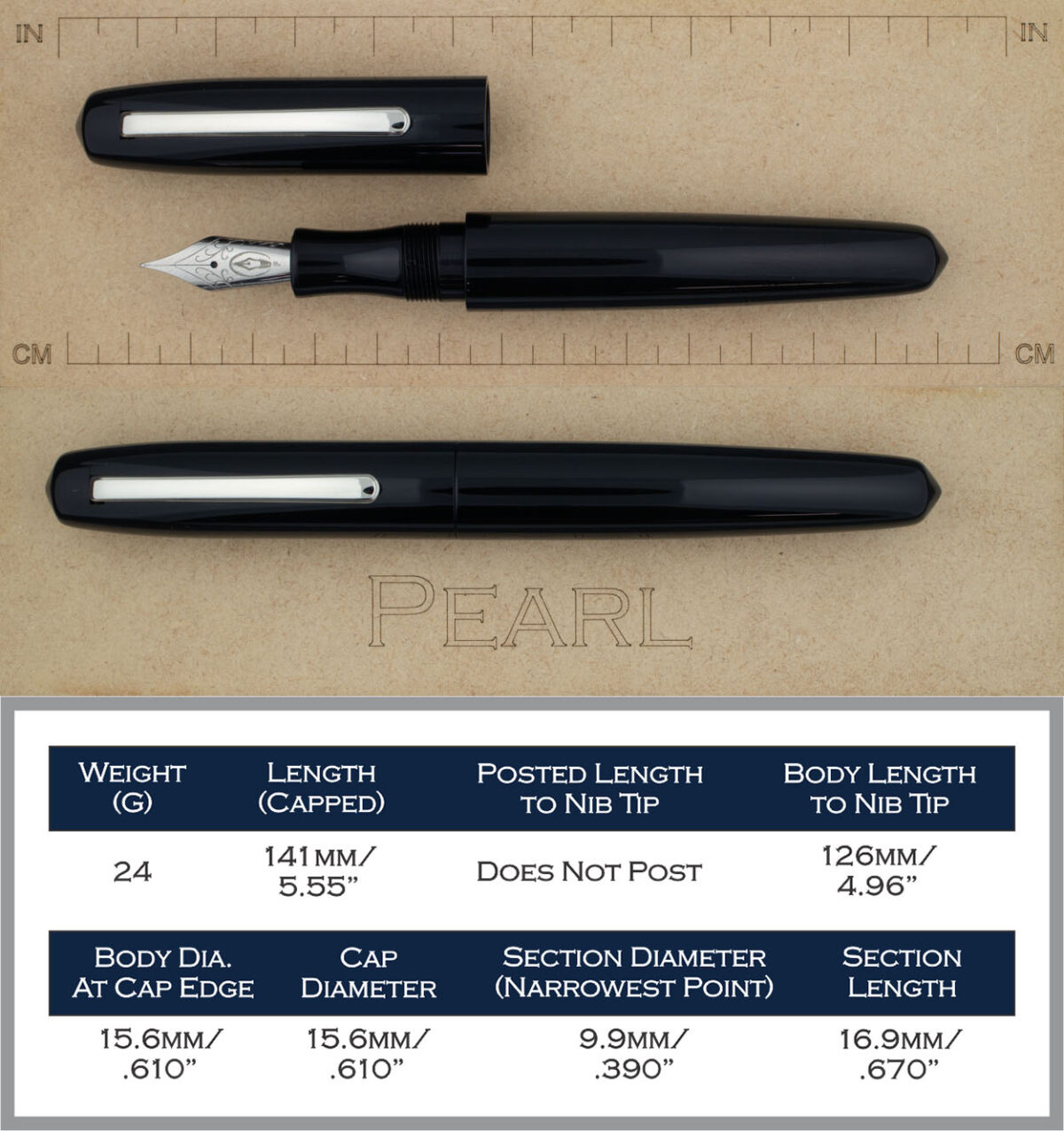 Model Specifications - Edison Pen Co
